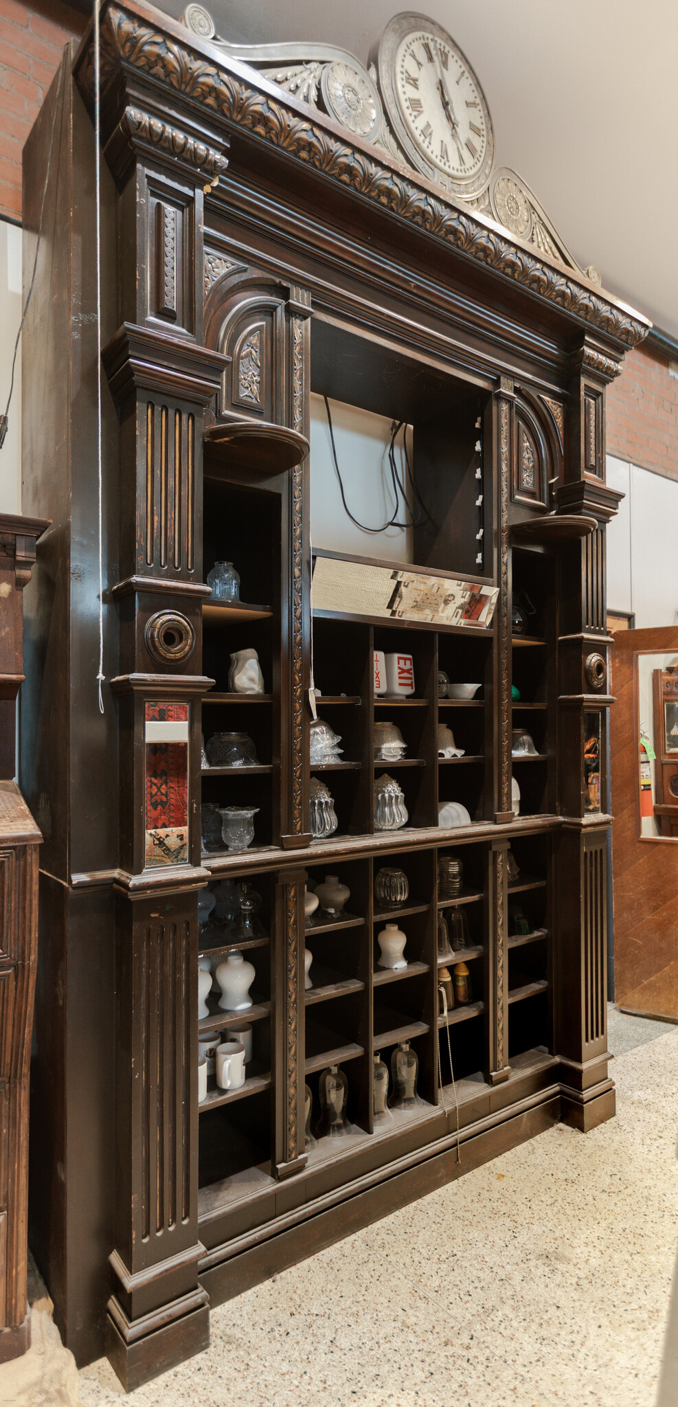 Large Wooden Display Shelf - Dead People's Stuff "Architectural ...