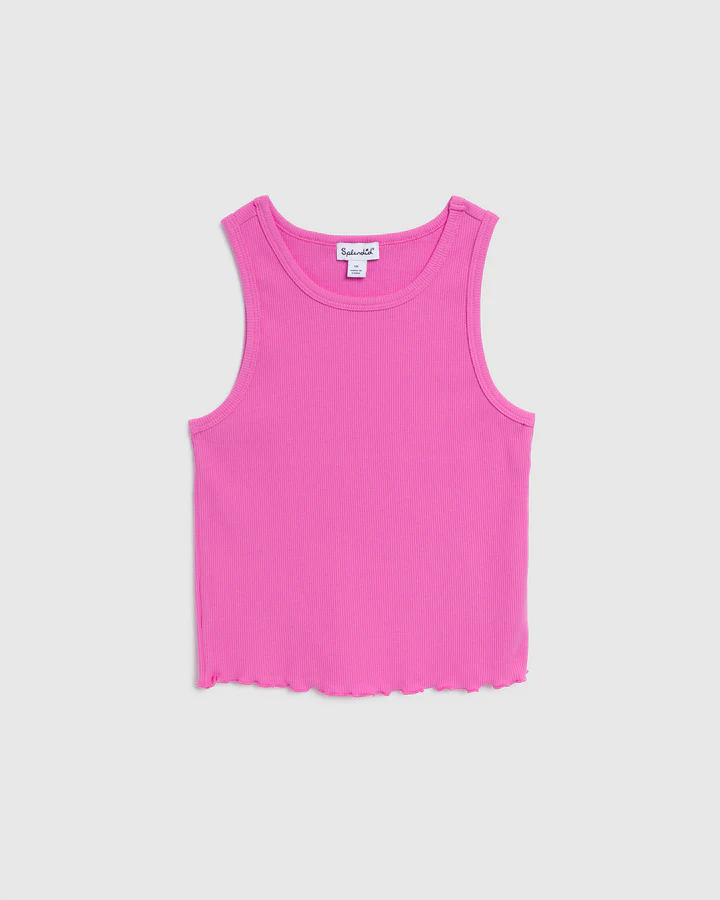 RACQUEL RIB TANK DUSTY ROSE - Tip Toes