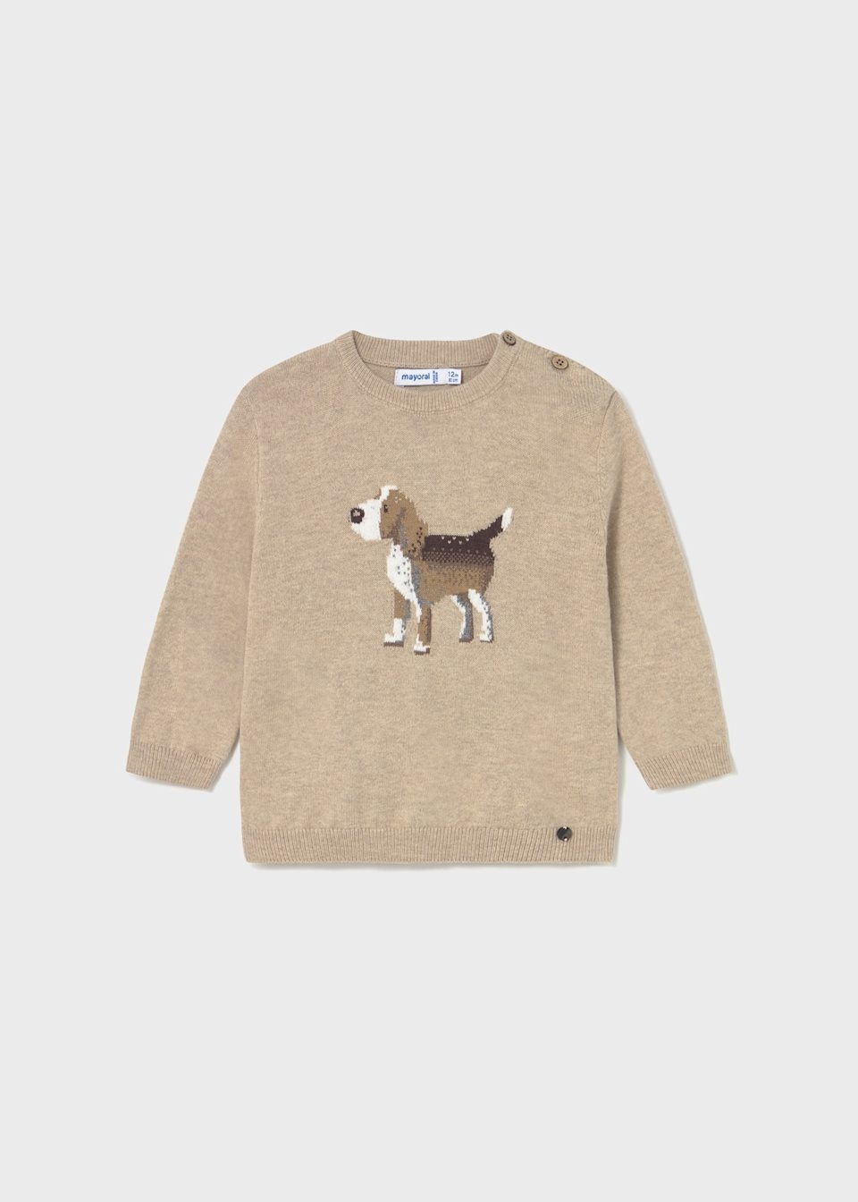 Beige Sweater w/Dog - Tip Toes