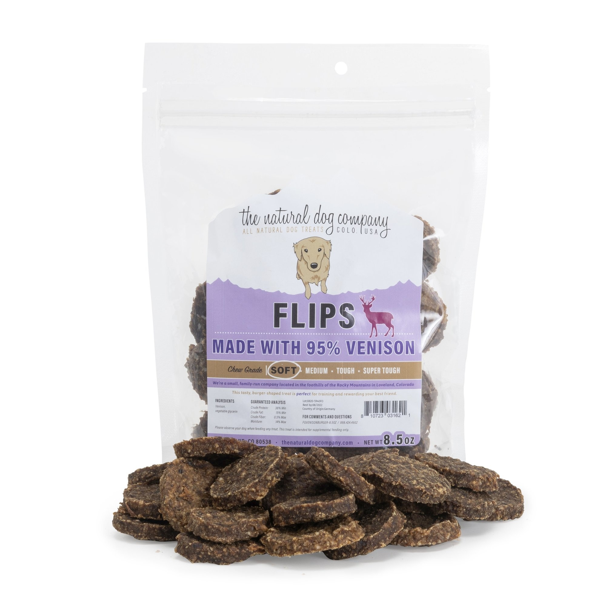 NDC 95% Meat Flips Venison - Pet in the City