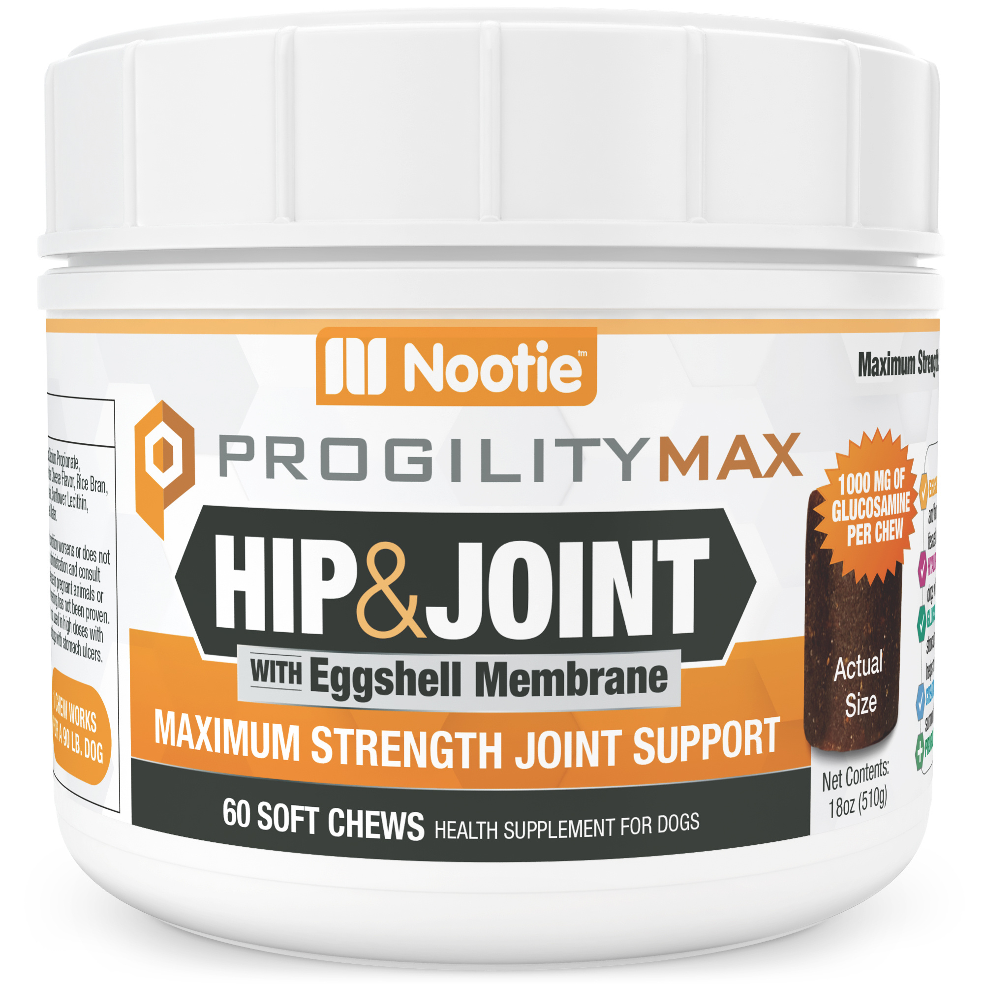 Nootie Progility MAX Hip & Joint Soft Chew XL 60ct - Pet in the City