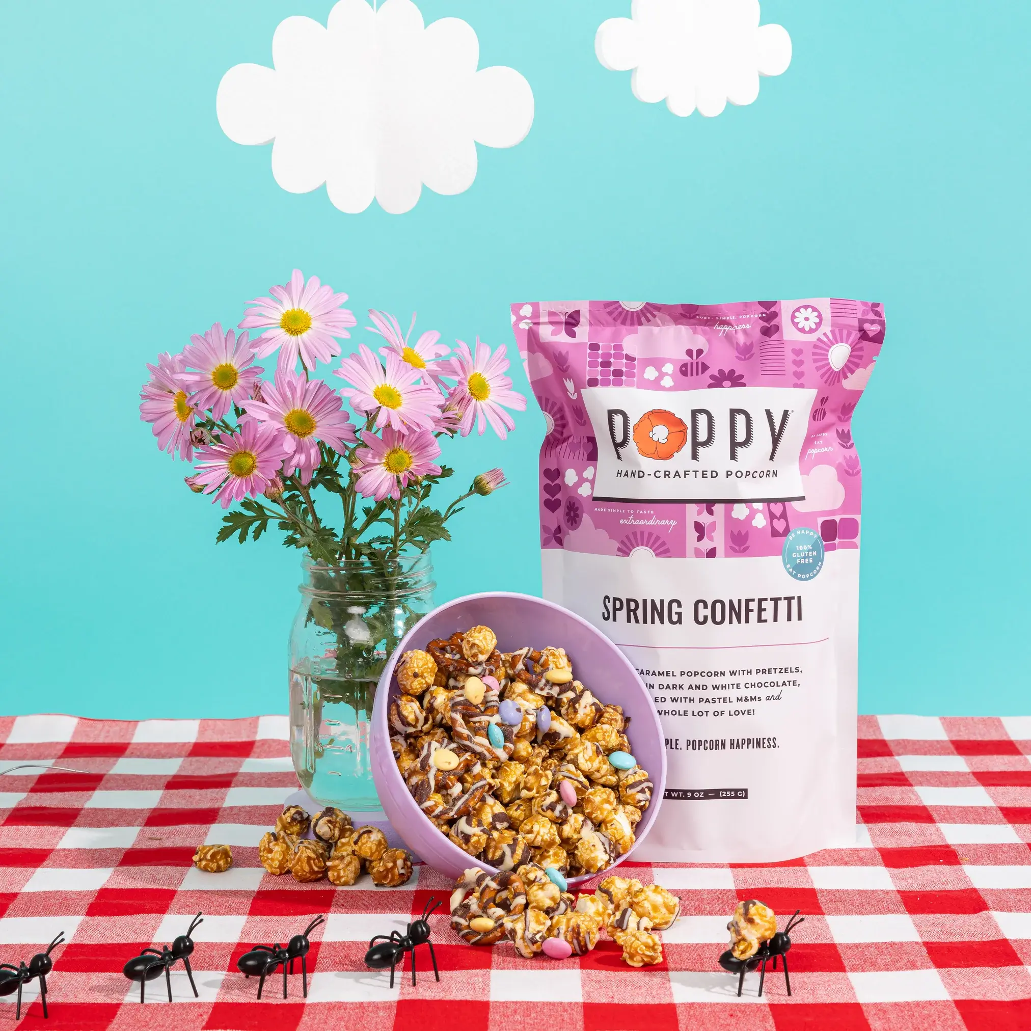 Poppy Handcrafted Popcorn Spring Confetti Market Bag - The Kitchen Table