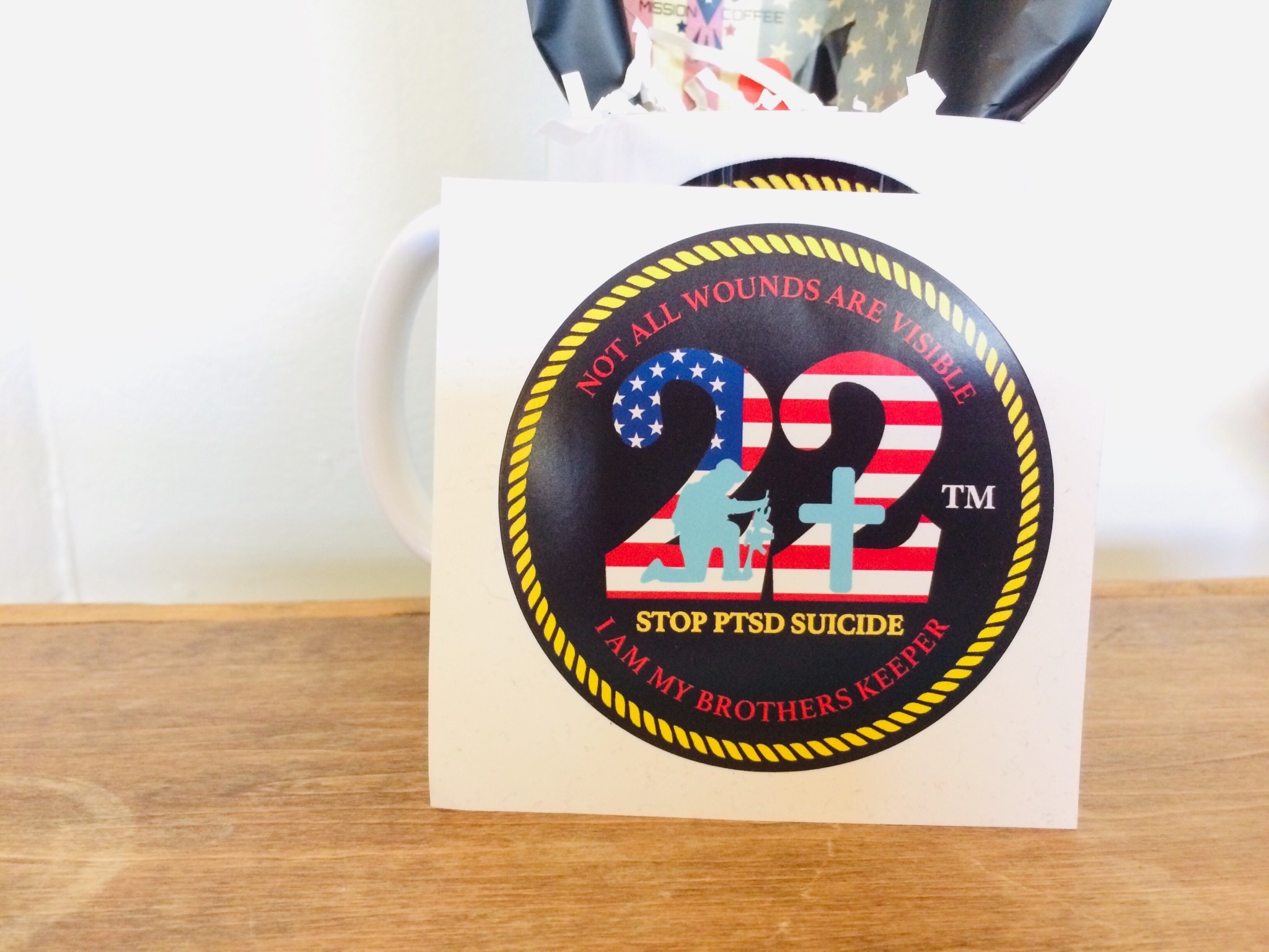 Stop 22 3" Decal - Stars & Stripes, The Flag Store