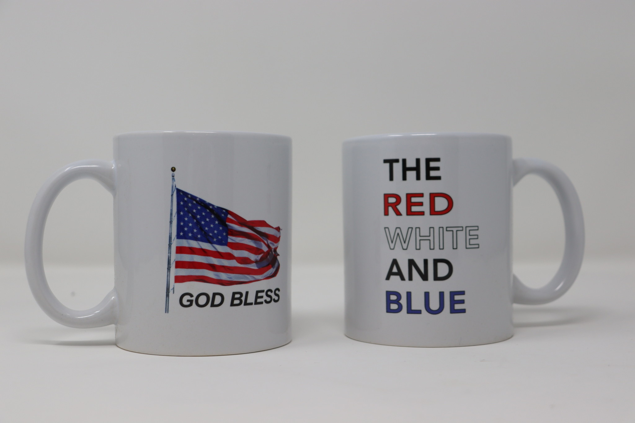 GOD BLESS FLAG RED WHITE & BLUE MUG - Stars & Stripes, The Flag Store