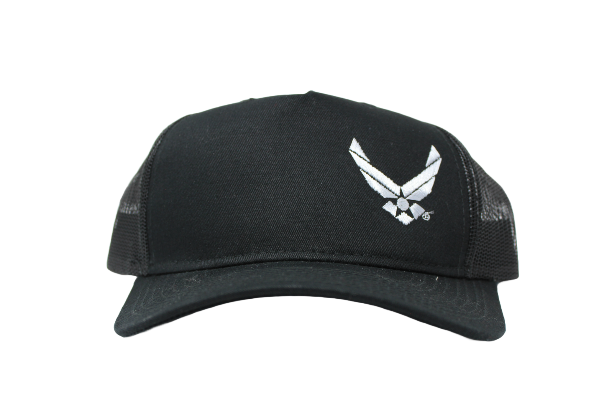 Air Force DEMB on Left Panel on Black Snapback Trucker Cap - Stars ...