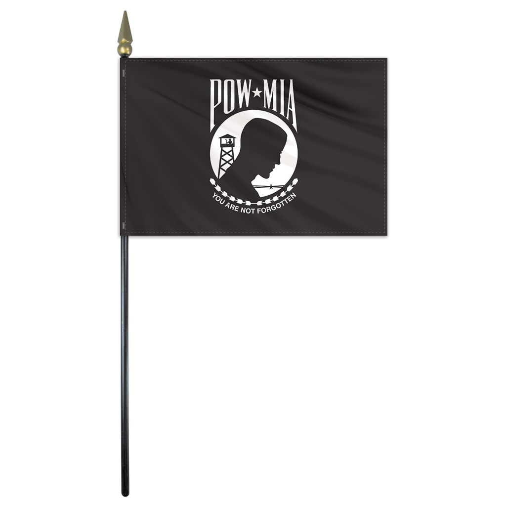 POW MIA Endura Gloss Stick Flag - Stars & Stripes, The Flag Store