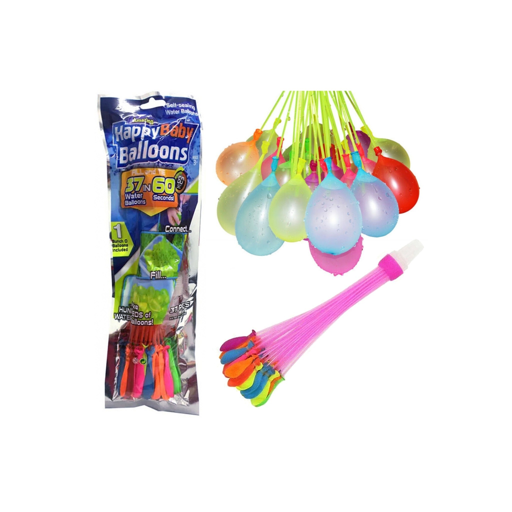 Quick Fill Water Balloons (37 pcs) - Crafty Shack of Ascension LLC