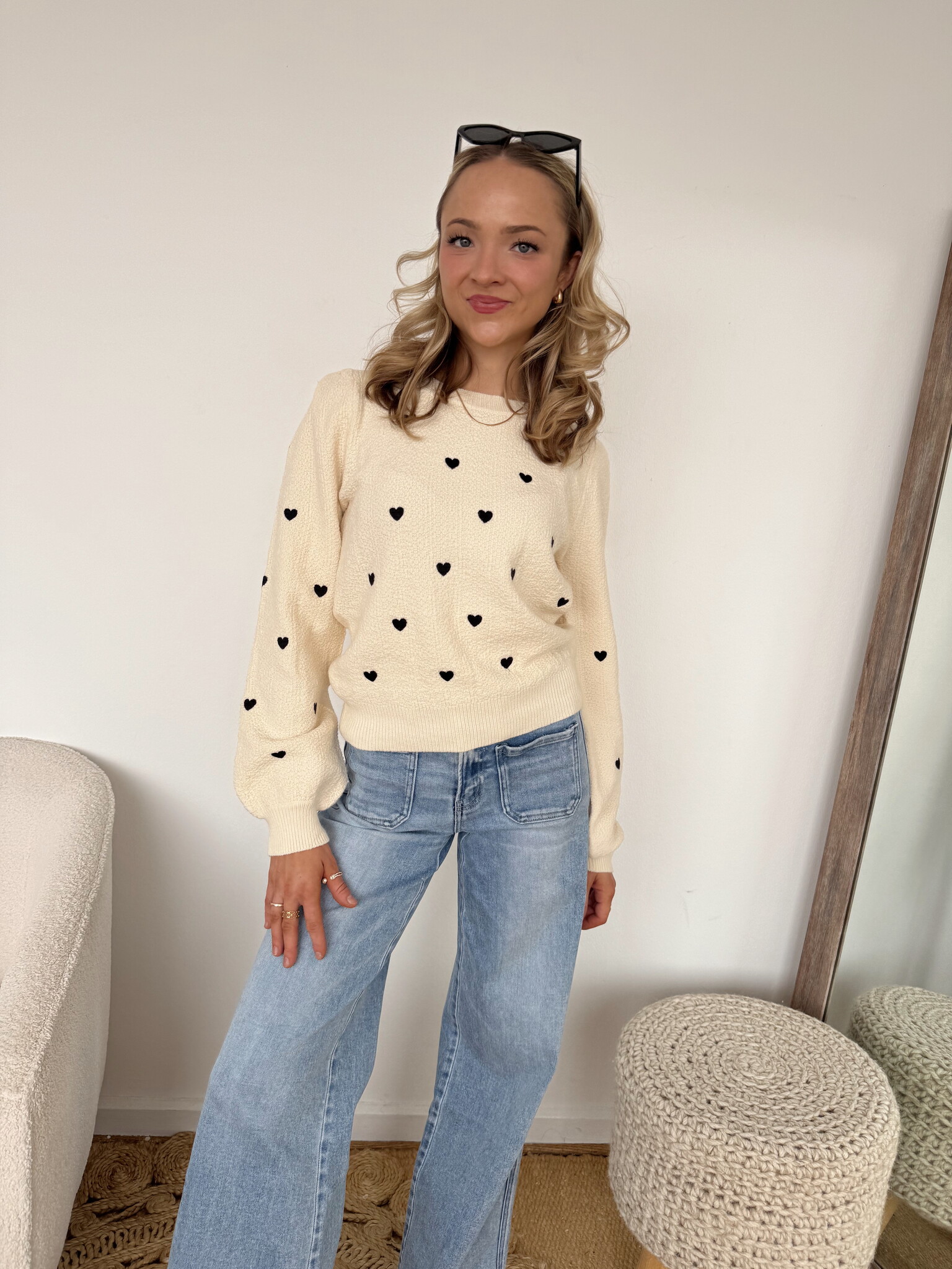 Charlie Embroidered Sweater - Women’s Clothing | The Pink Turtle