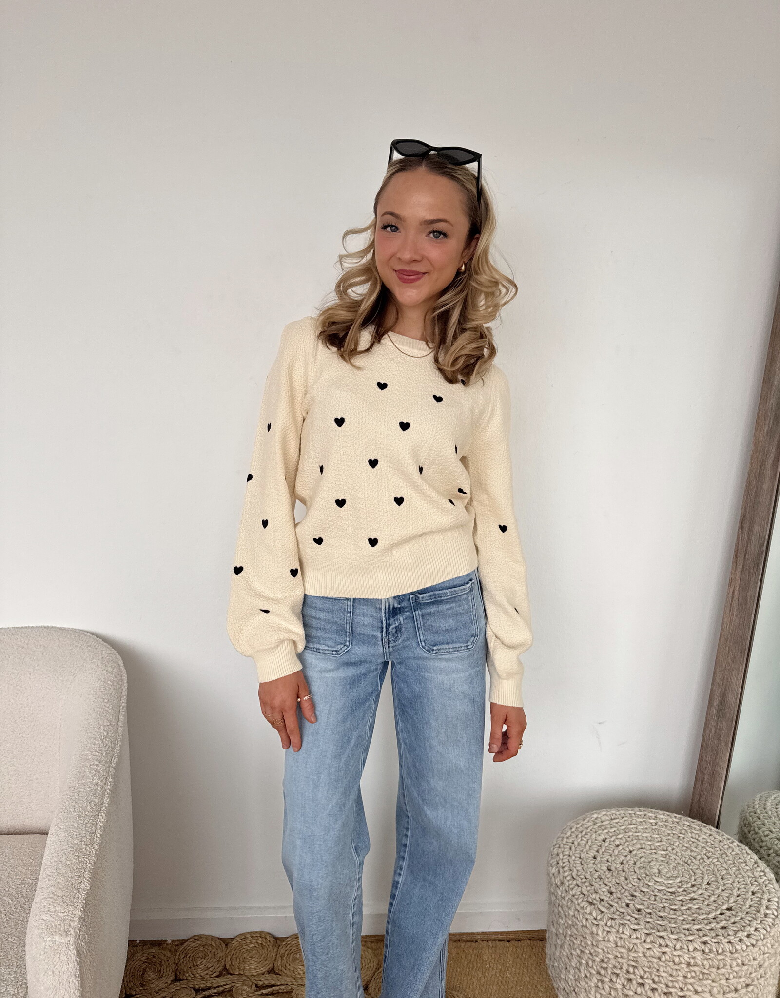 Charlie Embroidered Sweater - Women’s Clothing | The Pink Turtle