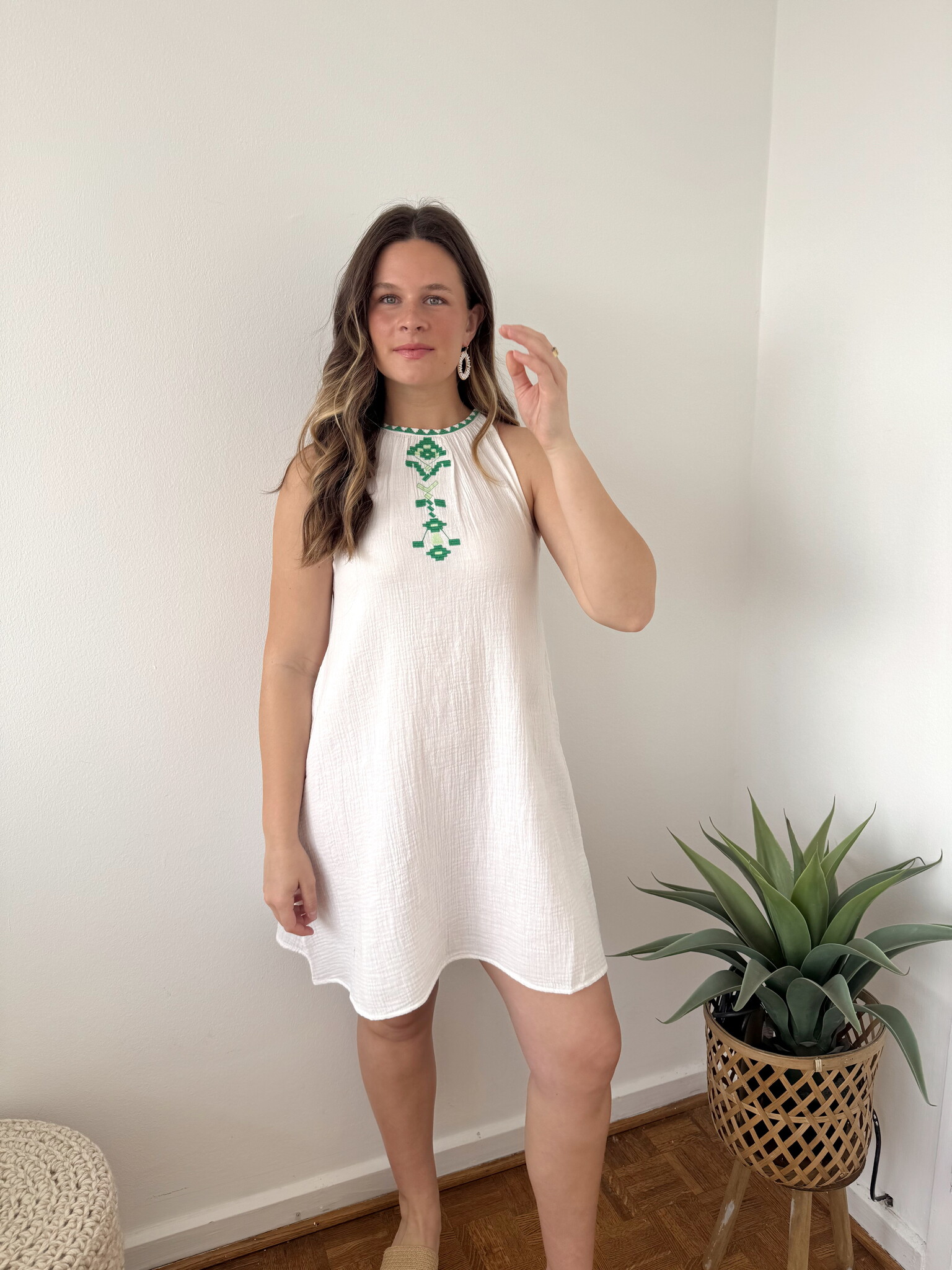 Suzie Embroidered Mini Dress - Women’s Clothing | The Pink Turtle