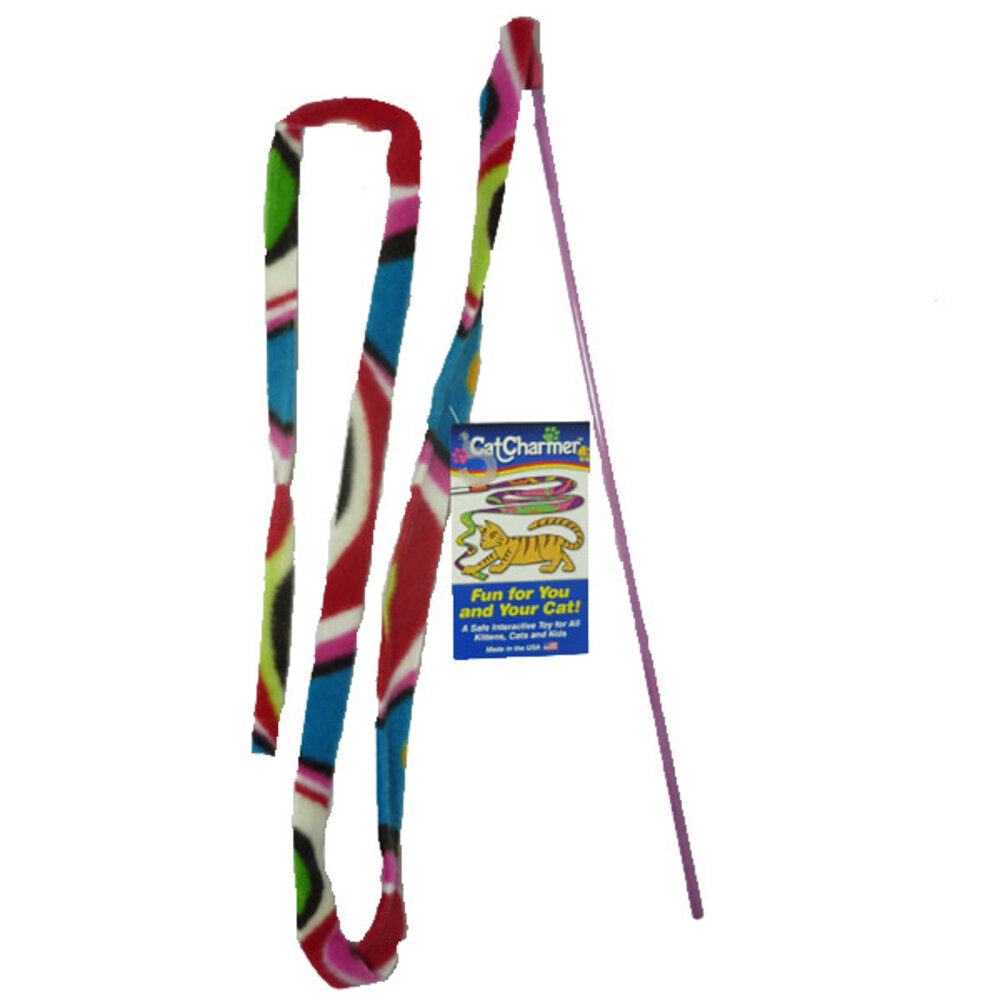 Cat Charmer Felt Rope w/plastic Stick - Paw Street Market