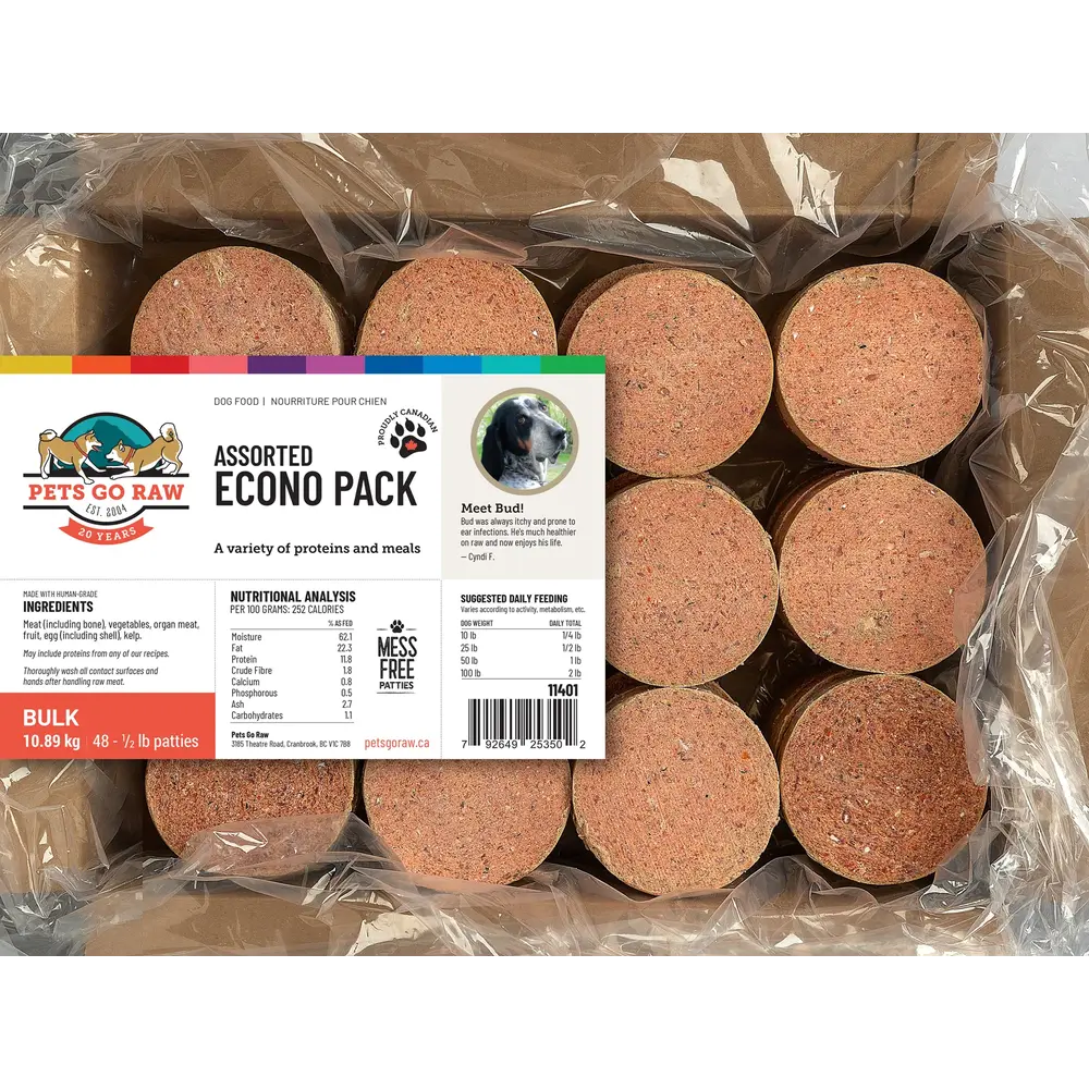 *New* Pets Go Raw Econo Pack Bulk 24 lb - Paw Street Market