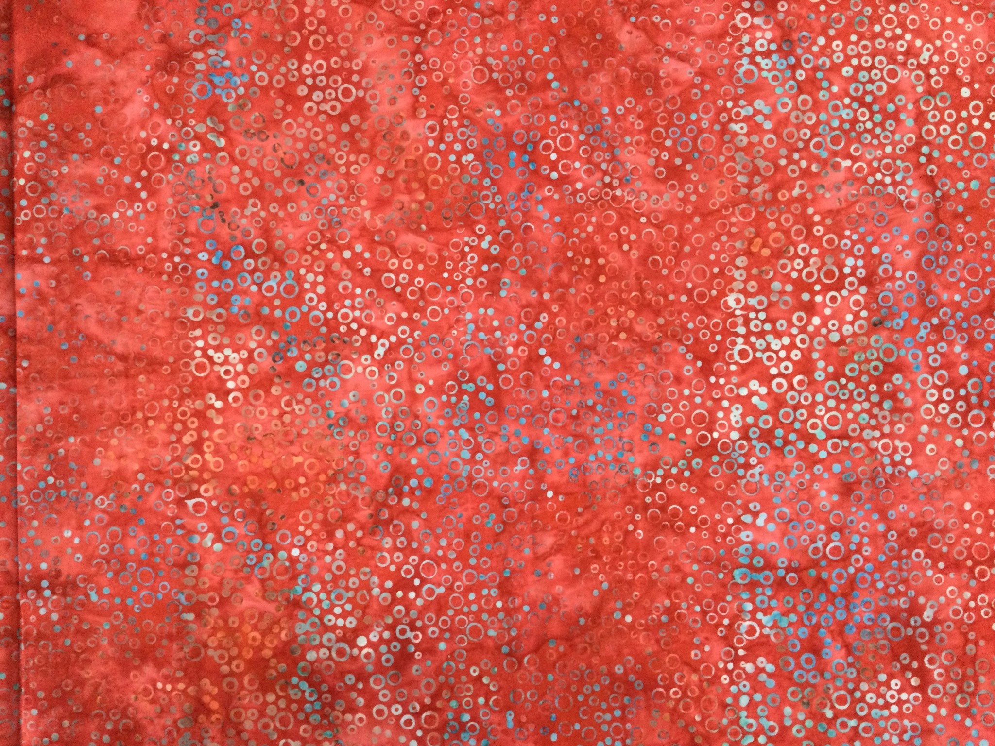 Batik Australia-Opal Range - 1427 Red with Irregular Circles ...