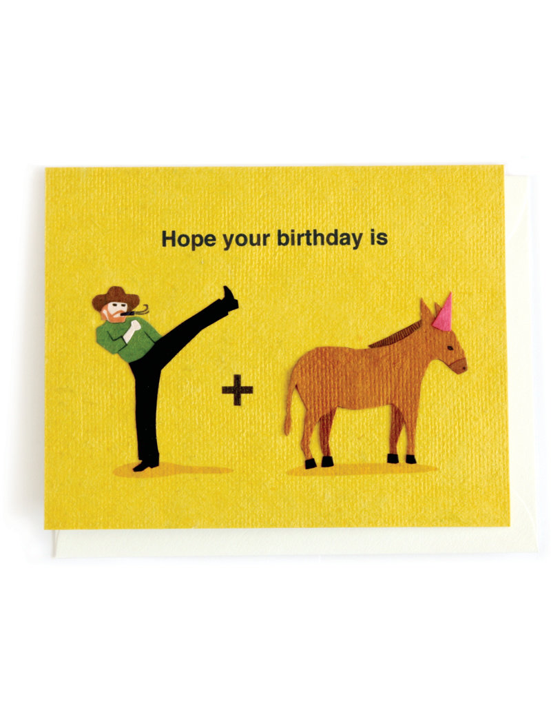 Kick Donkey Birthday Card from HumanKind Fair Trade - HumanKind Fair Trade Kick Donkey Birthday Card from HumanKind Fair Trade - HumanKind Fair Trade