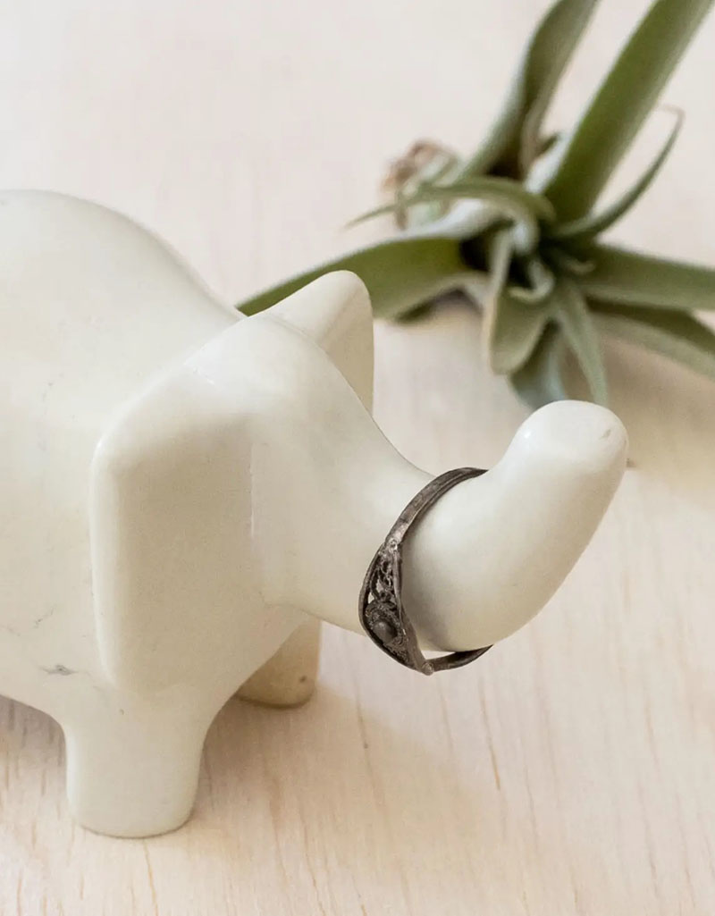 Natural Soapstone Elephant Ring Holder from HumanKind Fair Trade ...