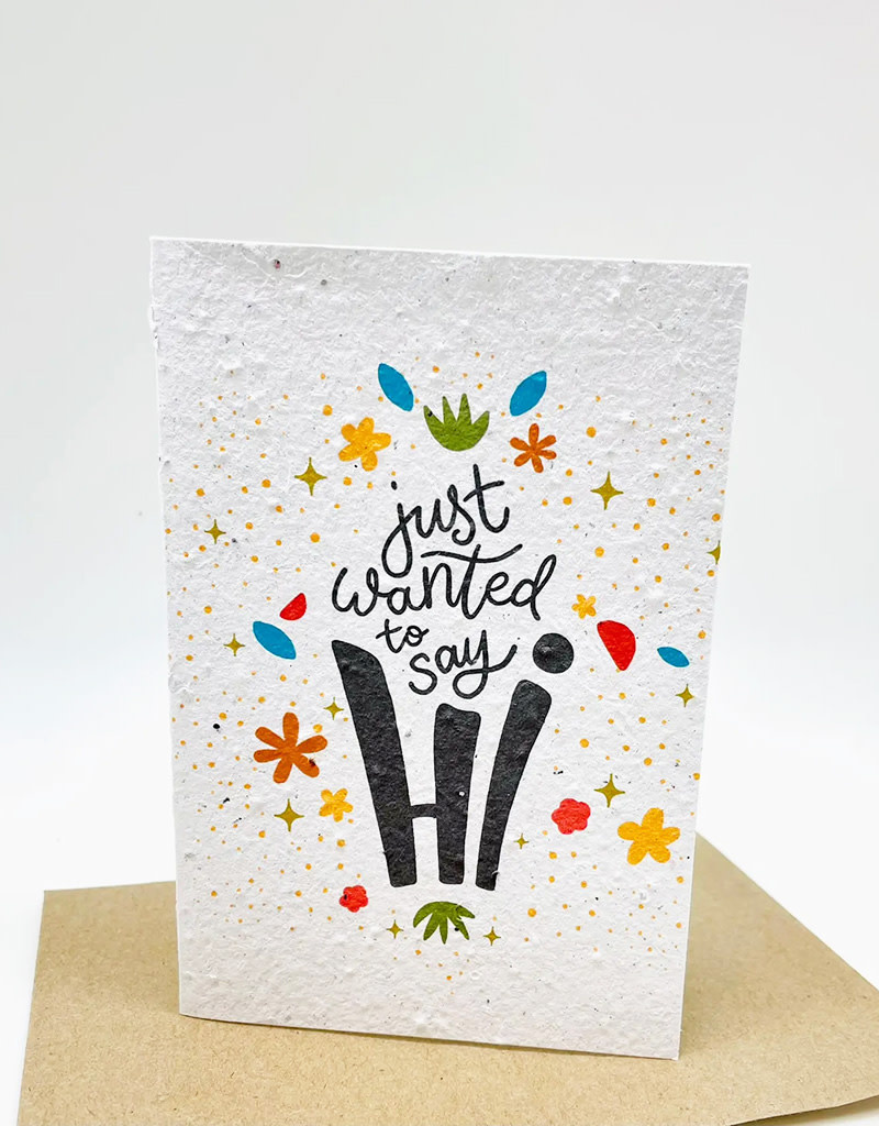 Say Hi Growing Paper Card from HumanKind Fair Trade - HumanKind Fair Trade