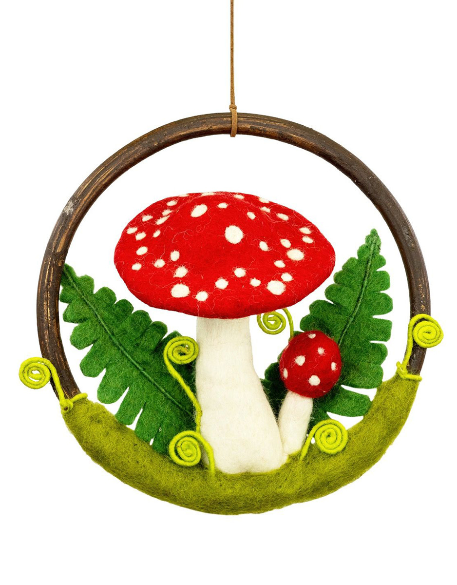 Felt Red Toadstool Mushroom Ring from HumanKind Fair Trade - HumanKind ...