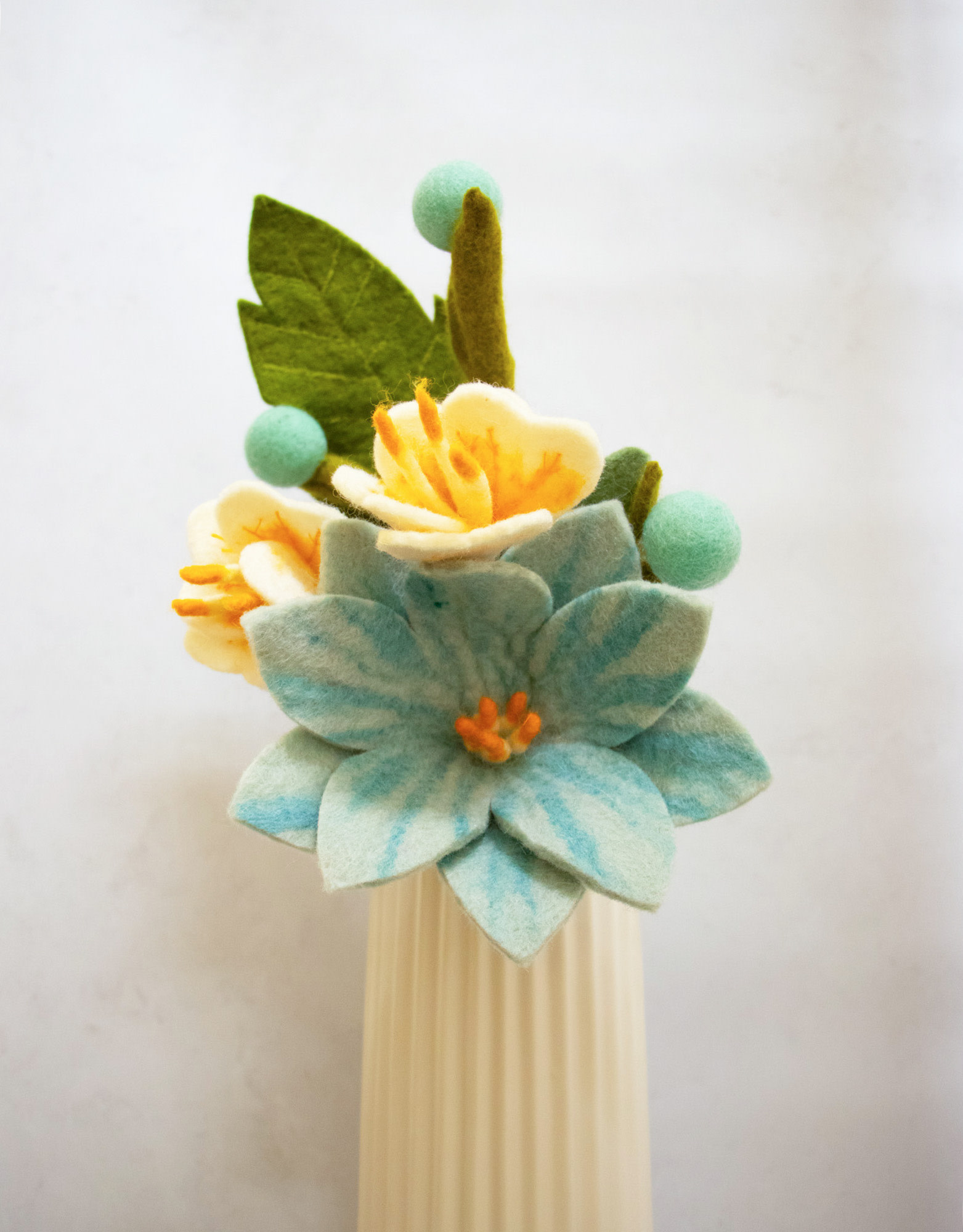 Coastal Blues Felt Flower Bouquet from HumanKind Fair Trade - HumanKind ...