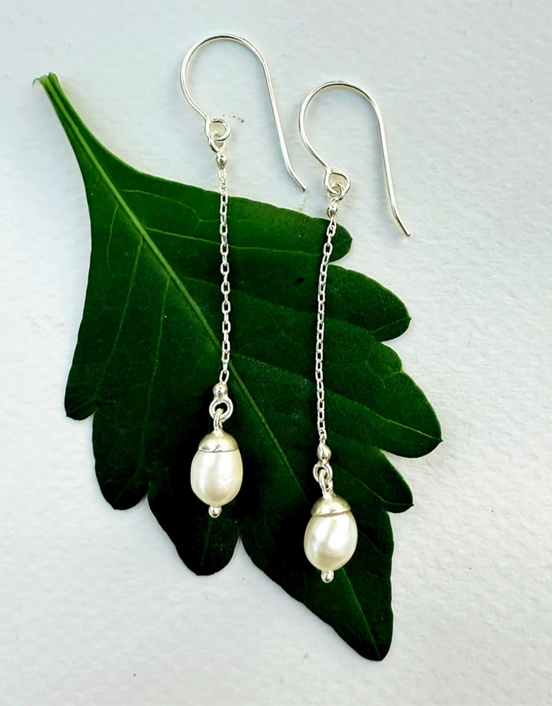 Pearl on a Chain Earrings from HumanKind Fair Trade - HumanKind Fair Trade