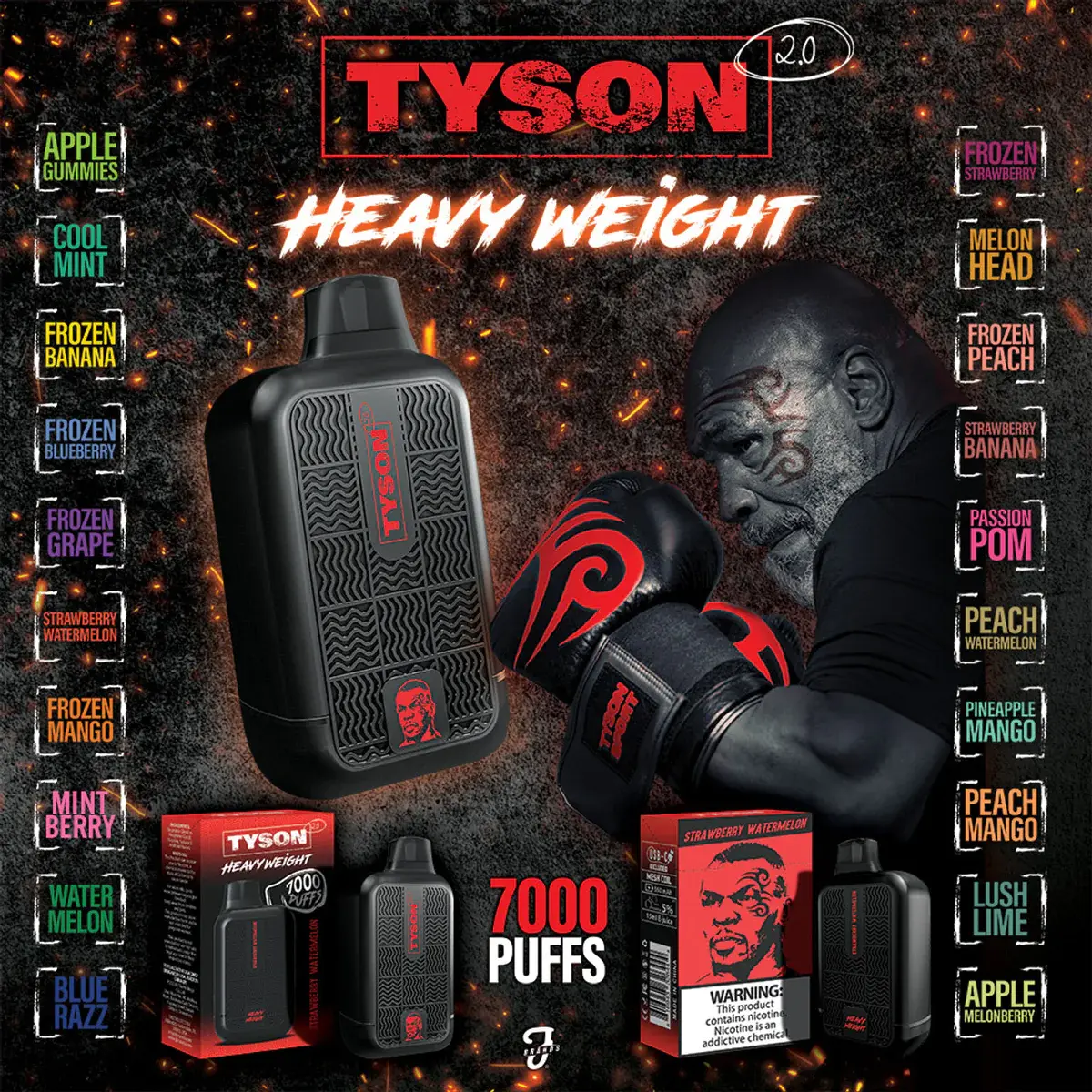 Tyson 2 0 Disposable Vape Heavy Weight 7000 Puffs Tgr Now Smoke