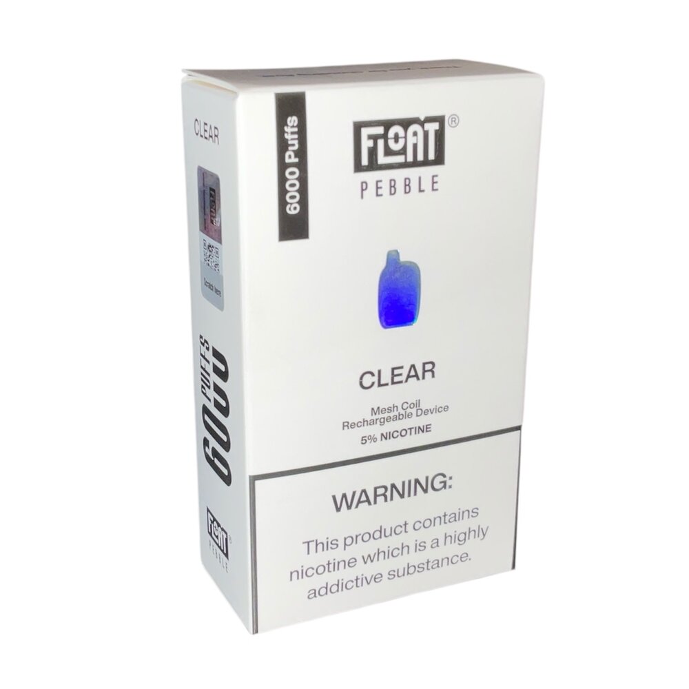Float - Disposable Vape Pebble Rechargeable 6000 Puffs Clear - TGR-NOW ...