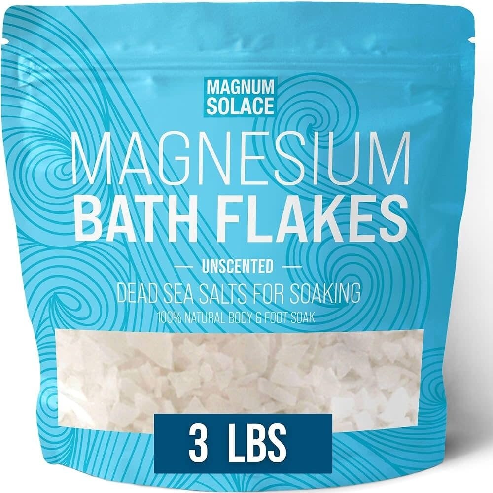 Magnum Solace - Magnesium Bath Flakes Dead Sea Salt Soak 3lbs - TGR-NOW ...
