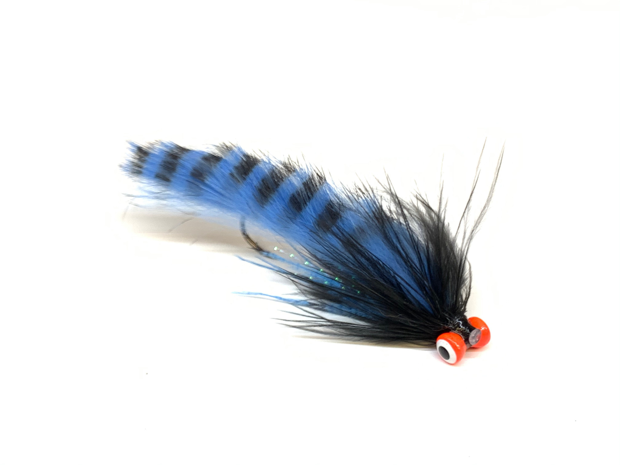 Fly Tying Bench - Black and Blue Rabbit Strip Tube Fly - Royal ...