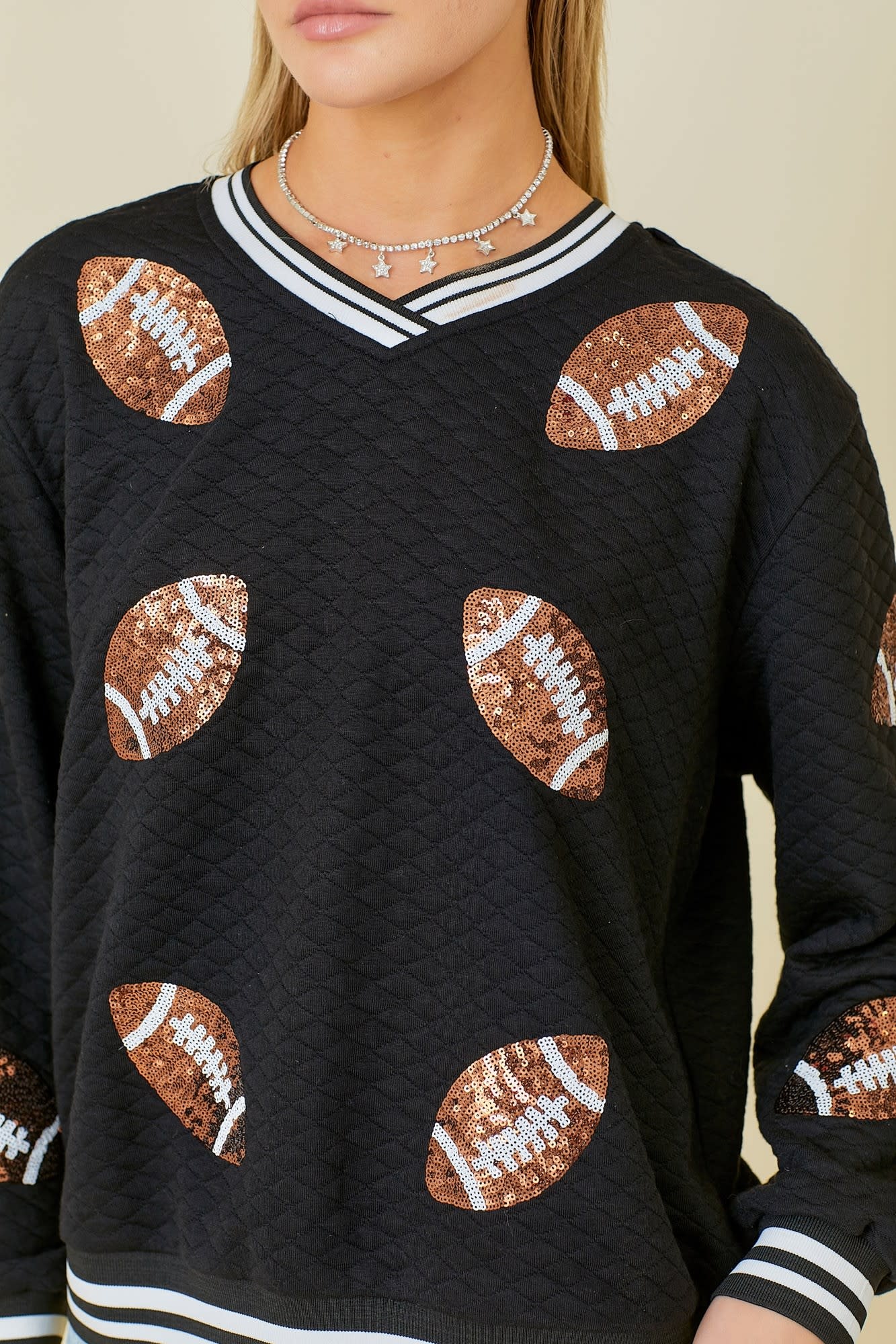 Quilted Football Pullover - The Old School