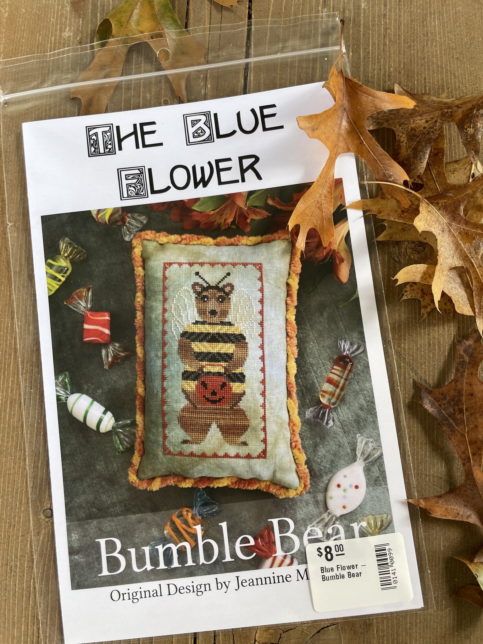 Blue Flower - Bumble Bear - The Tinsmith's Wife
