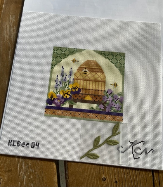 Kelly Clark - KCBee04 Bee Skep in Spring Garden with Stitch Guide ...