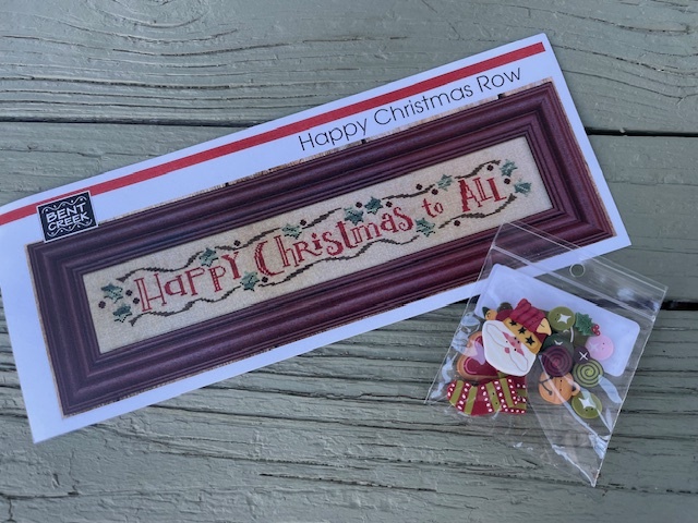 JABCO - 7597.G Happy Christmas to All Row Button Pack - The Tinsmith's Wife