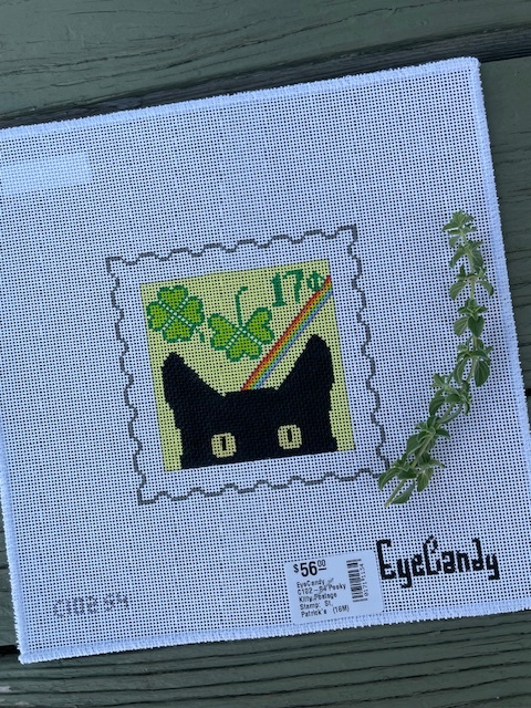 EyeCandy - C102-S4 Peeky Kitty Postage Stamp: St, Patrick's (18M) - The ...