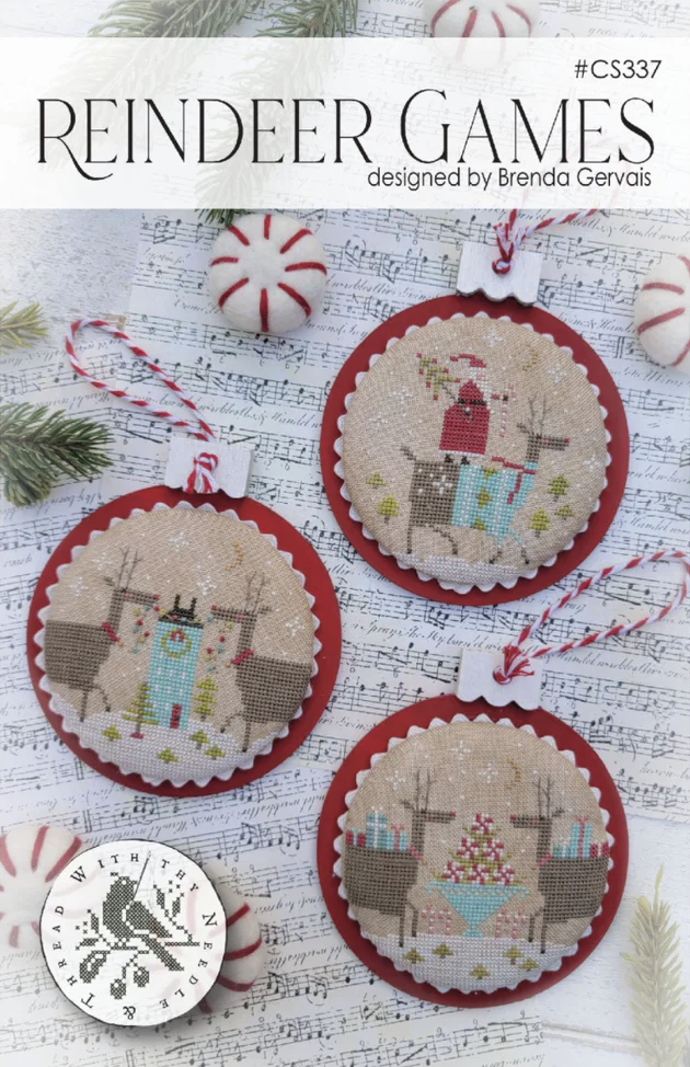 Country Stitches - CS337 Reindeer Games with Board - The Tinsmith's Wife
