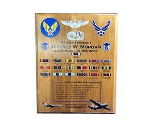 Military Service / Retirement Plaque - 12" x 15" - Recognitions - Home ...