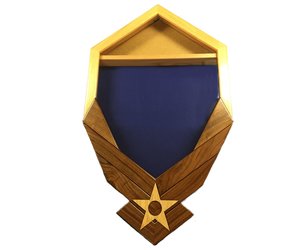 Shadow Box in the shape of the Air Force Logo - Flag Triangle on Top ...