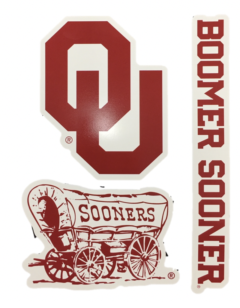 OU/Schooner/Boomer Sooner 3pk Decals - Balfour of Norman