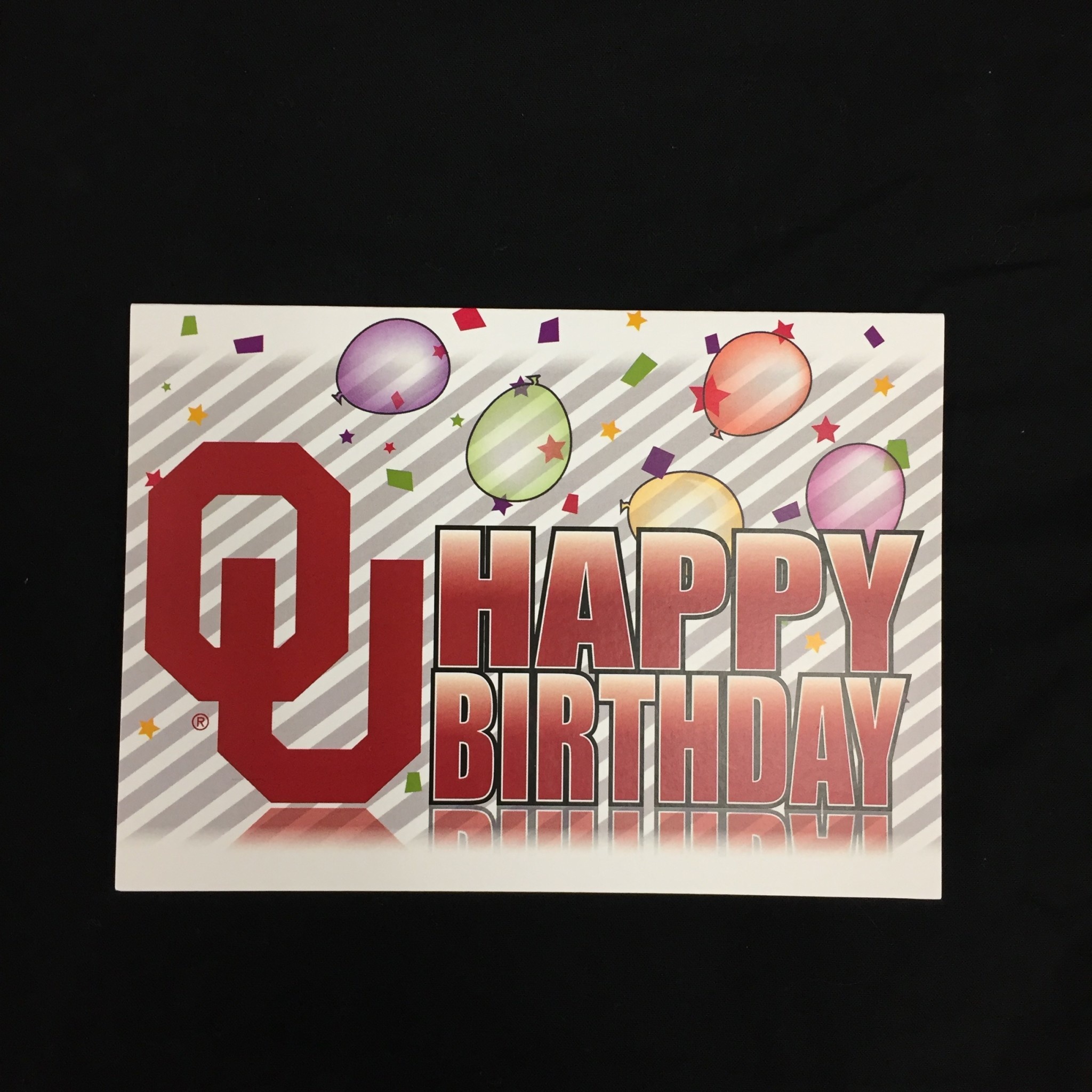 OU Balloons Happy Birthday Card/Envelope - Balfour of Norman
