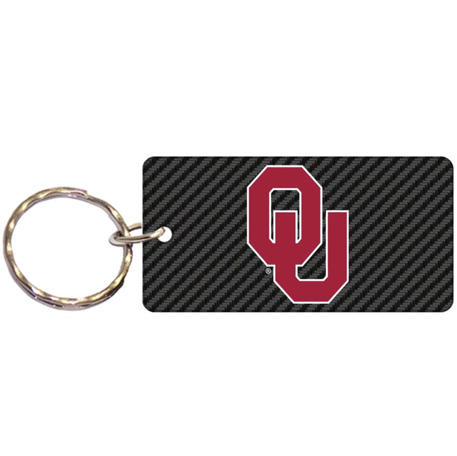 OU Carbon Fiber Rectangle Keychain - Balfour of Norman