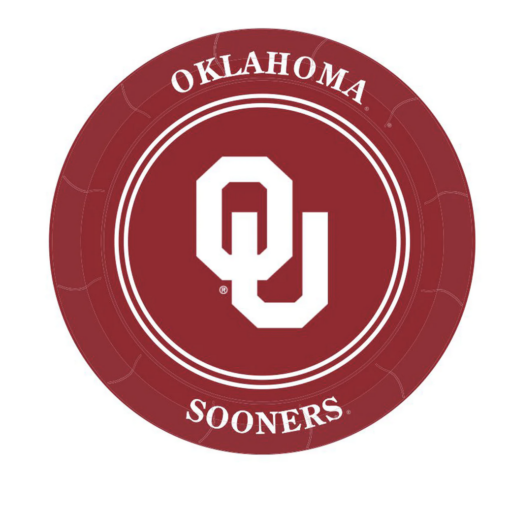 OU Paper Plates Crimson 9" (pkg of 8) - Balfour of Norman