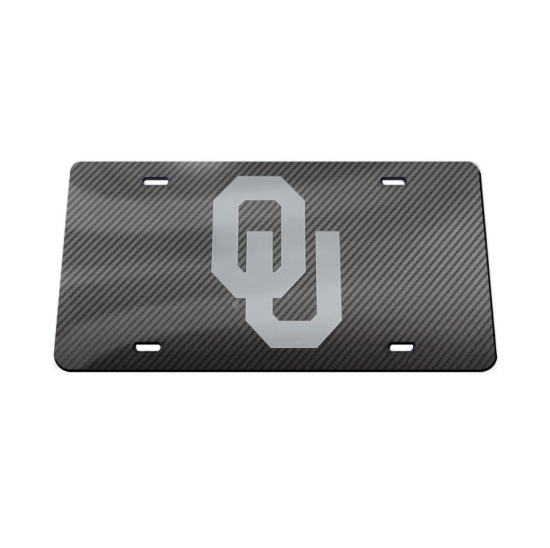 Wincraft White OU Carbon Black Licesnse Plate - Balfour of Norman