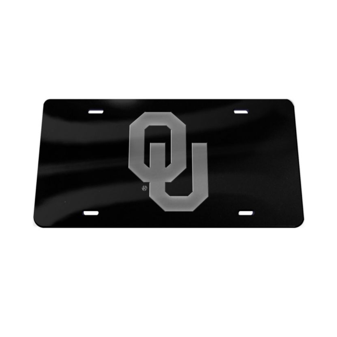 Wincraft OU Silver/Black Mirrored License Plate - Balfour of Norman