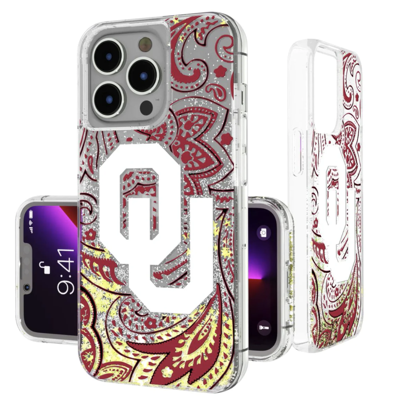 OU Paisley iPhone 15 Pro Max Glitter Case - Balfour of Norman