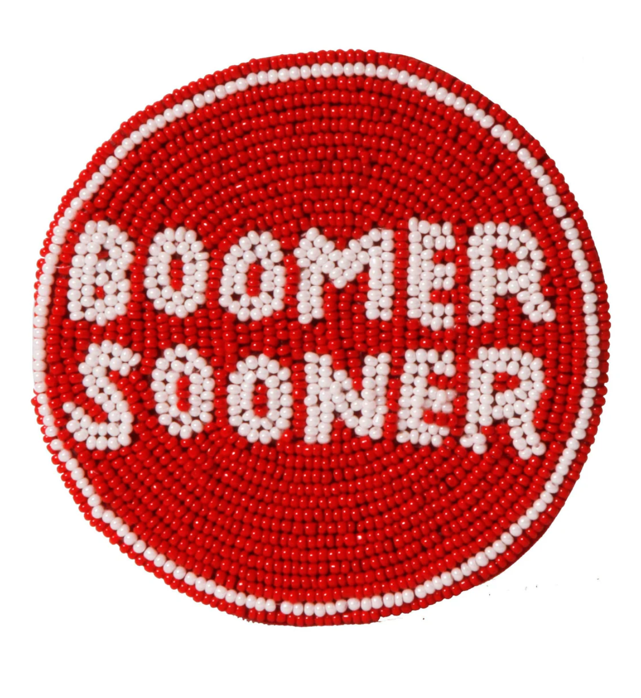 Boomer Sooner Beaded Button - Balfour of Norman