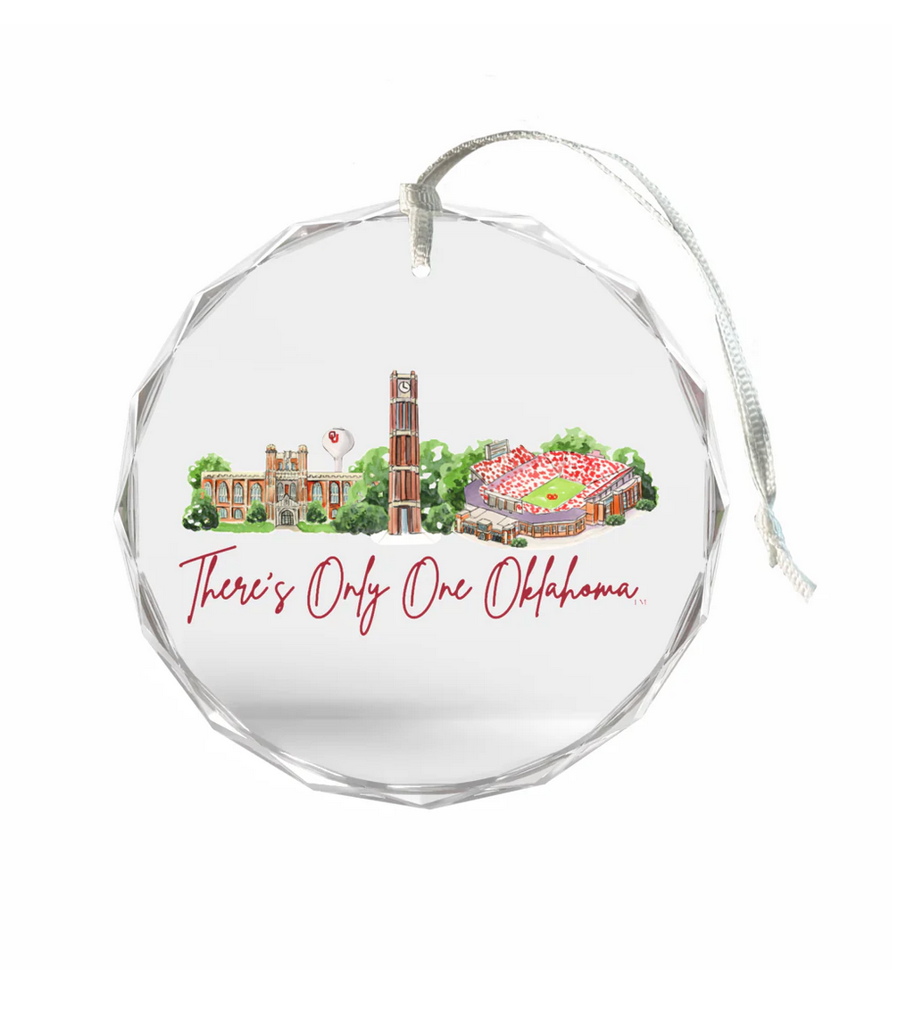 Oklahoma Landmark Glass Ornament - Balfour of Norman