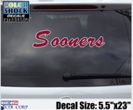 OU Large Sooners Script Auto Decal 5.5"x17" - Balfour of Norman