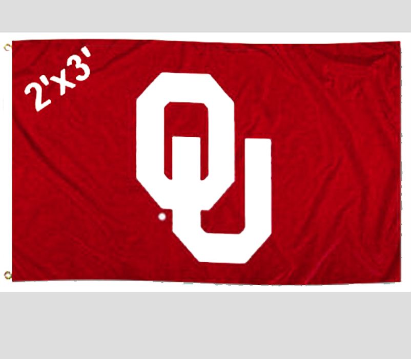 OU Crimson 2'x3' Silk Screened Flag (G) - Balfour of Norman
