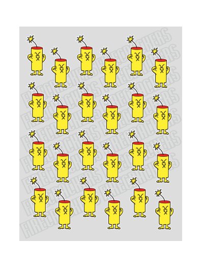 Cracker Dude Sticker Sheet - Firecracker Softball Gear