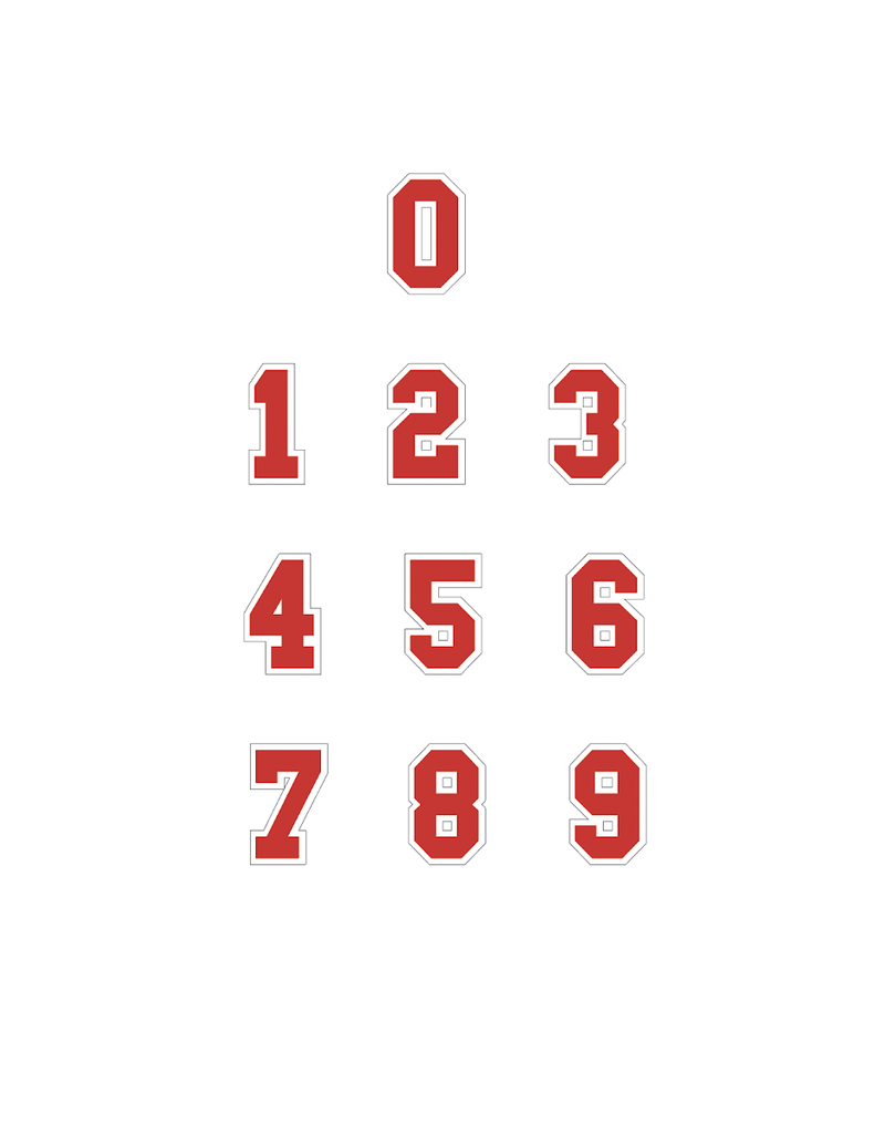 Helmet Number Sticker Firecracker Softball Gear