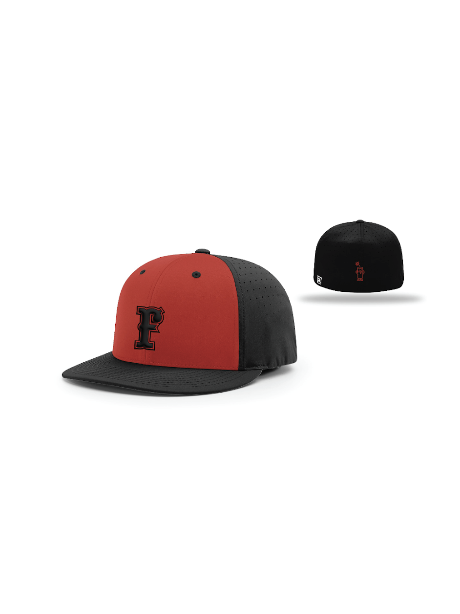 FC R-FLEX Hat (Black/Red/Black) - Firecracker Softball Gear