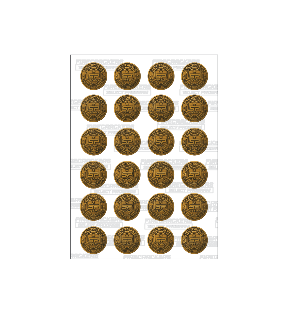 Firecrackers SP Sticker Sheet - Firecracker Softball Gear